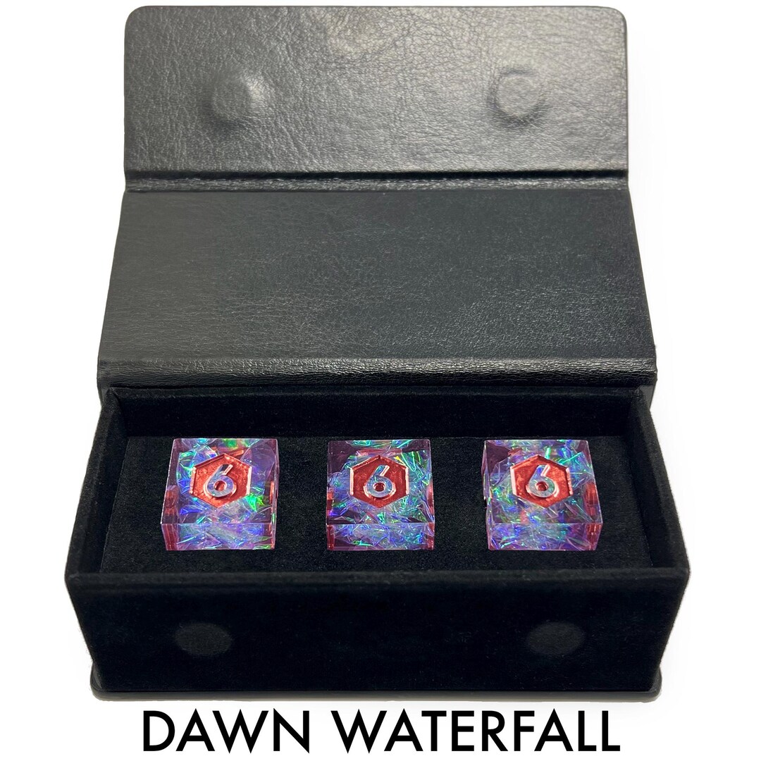 Balanced D6 Sets | Hand Poured Resin Dice | 9 Colors | Sharp Edge ...