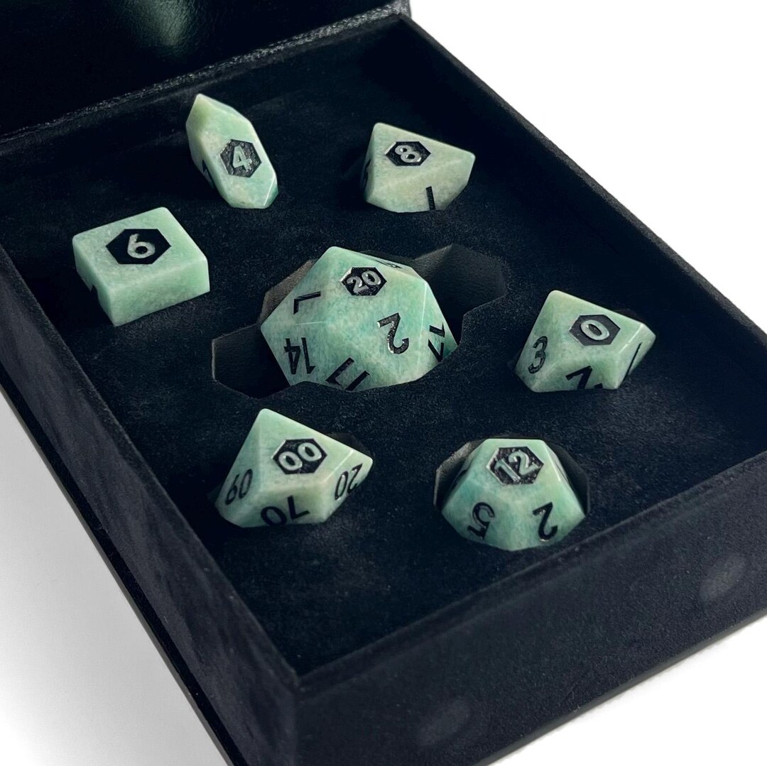 Stone Dice W/ New D4 Shape Gemstone Dice Mathematically Balanced Big ...