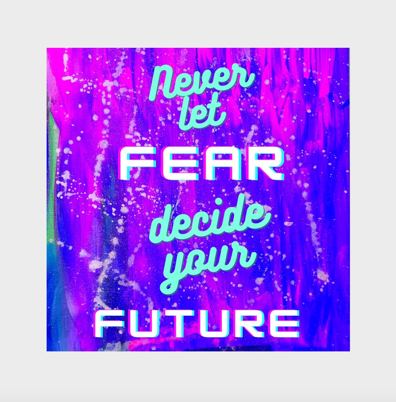 Animated Inspirational Flyer Fear Quote Flyer Fear Poster Digital ...
