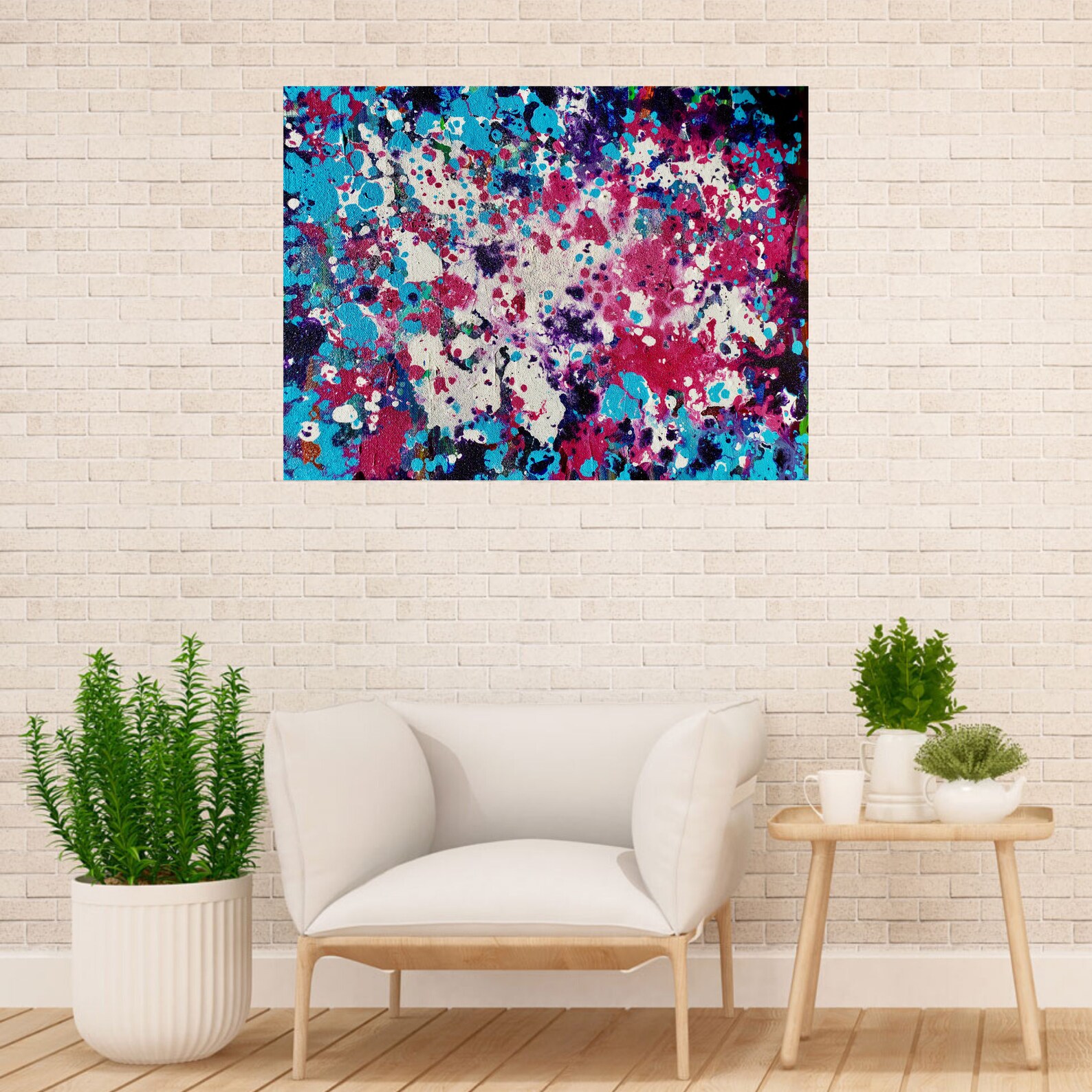 Splatter Painting on Canvas, Acrylic Painting,abstract Modern Art ...