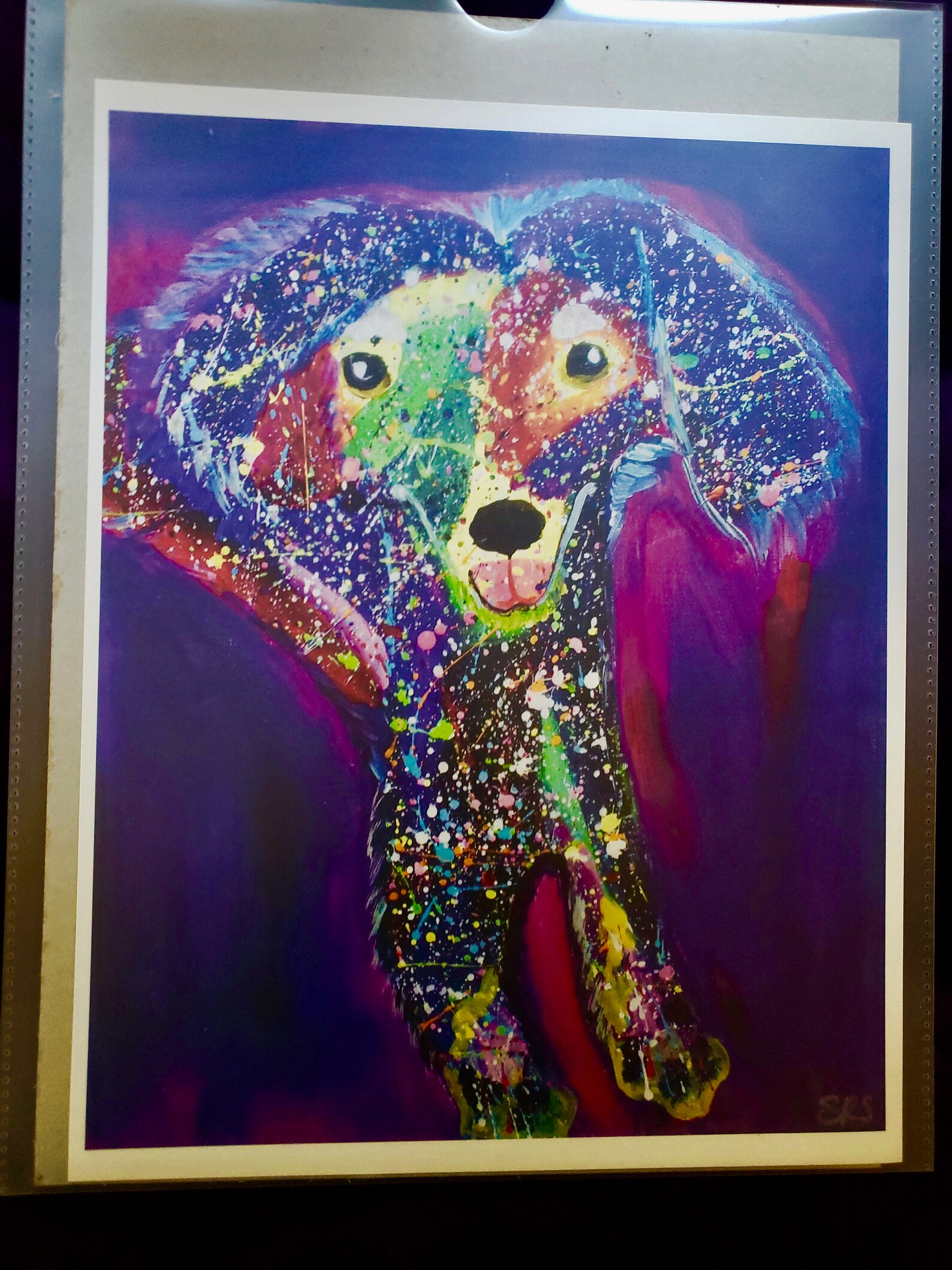 Dog Splatter Painting Print. Dog Splatter. Animal Abstract Painting ...