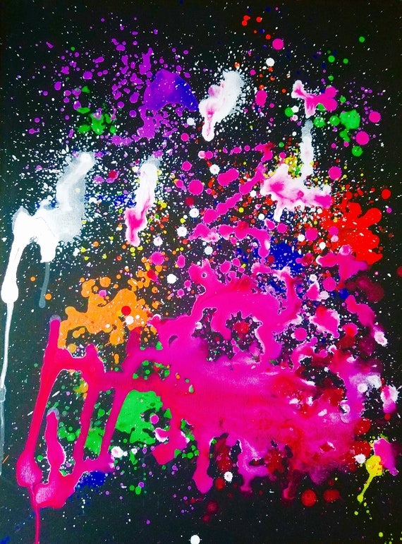Rainbow Splatter Art