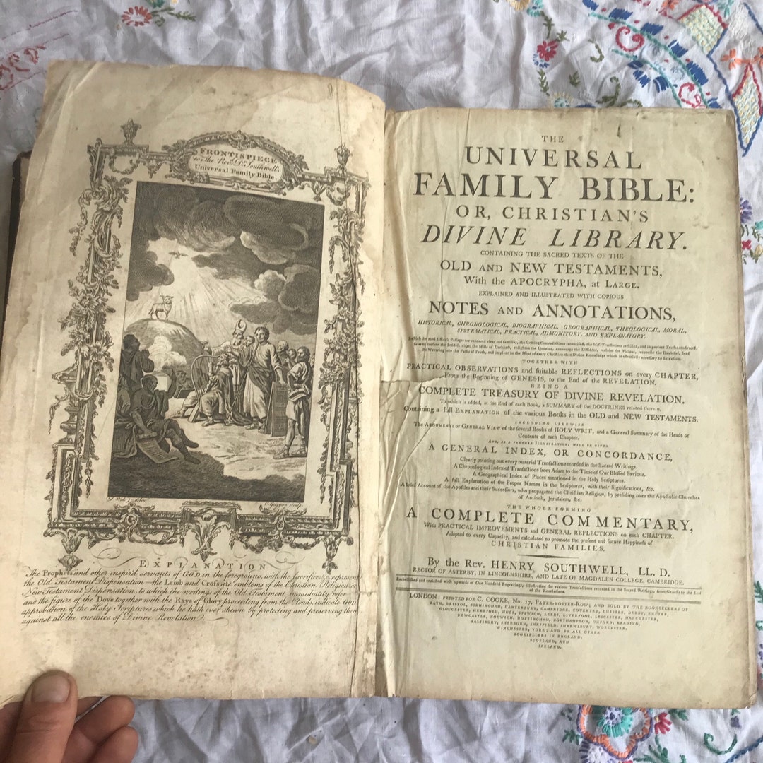 The Universal Family Bible or Christian's Divine Library Containing the ...