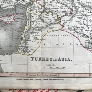 Antique Map of Turkey in Asia - 1831 - - Etsy