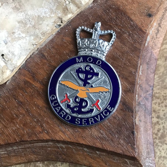 Vintage Silver Tone Obsolete MOD Guard Service Enamel Shield - Etsy UK