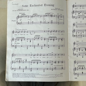 Vintage Book - Song Album Rodgers & Hammerstein South Pacific Published ...