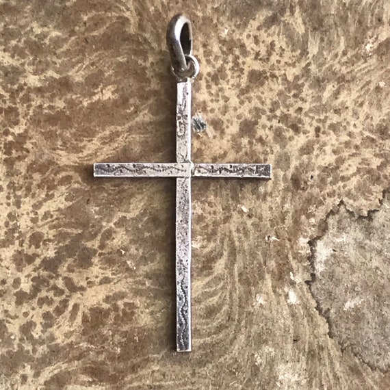 Vintage 925 Silver Cross - Gem
