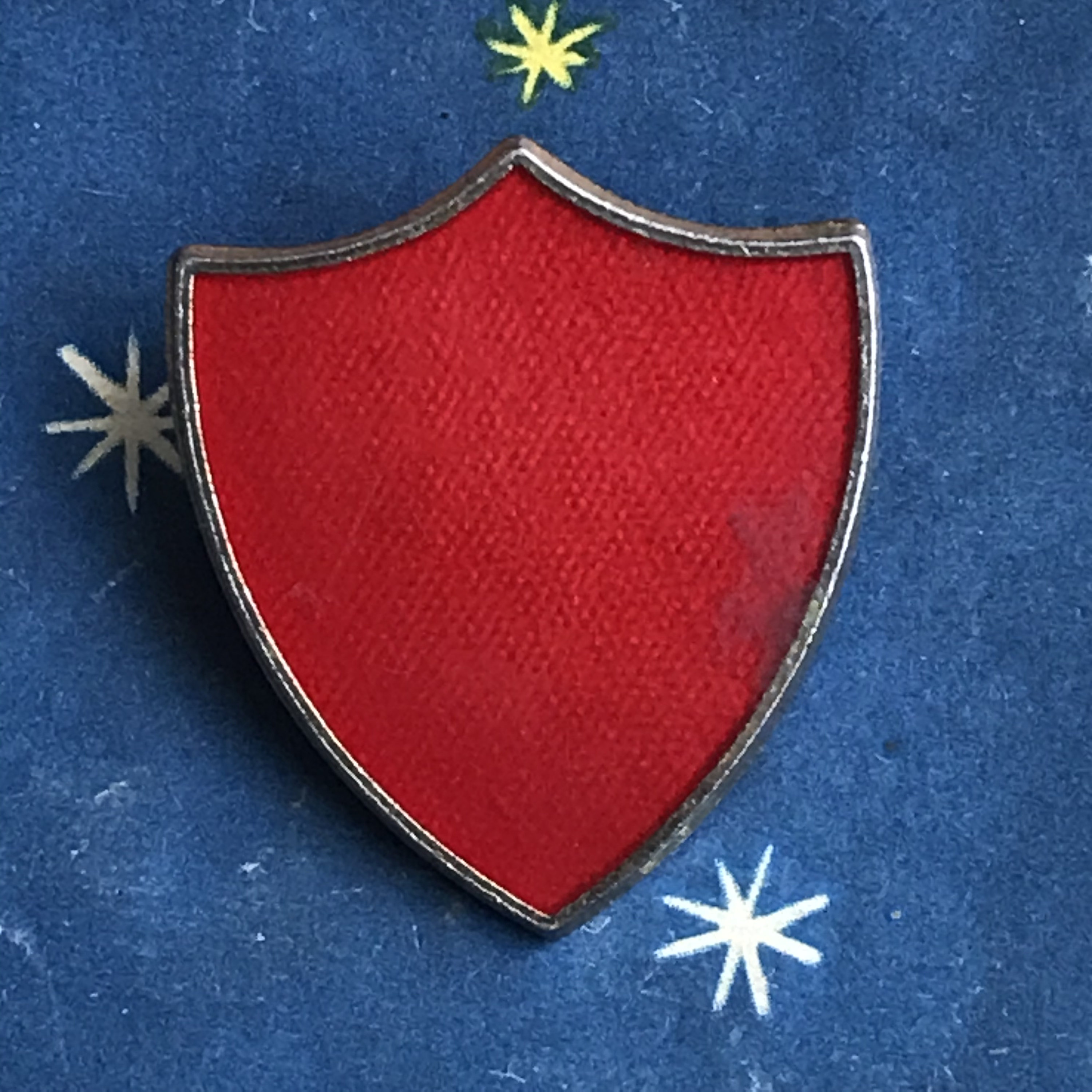 Vintage Gold Tone School House Badge Enamel Shield Pin | Etsy