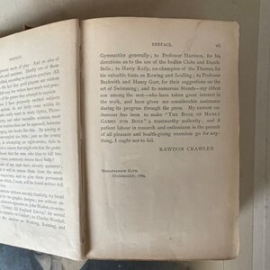 Antique Book - Manly Games for Boys by Captain Rawdon Crawley Published ...