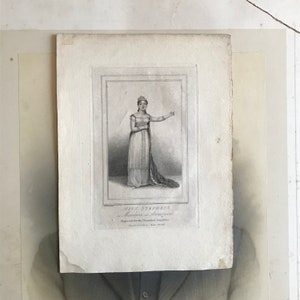 Antique Print - Miss Stephens as Mandane in Artaxerxes - London, 1813 ...