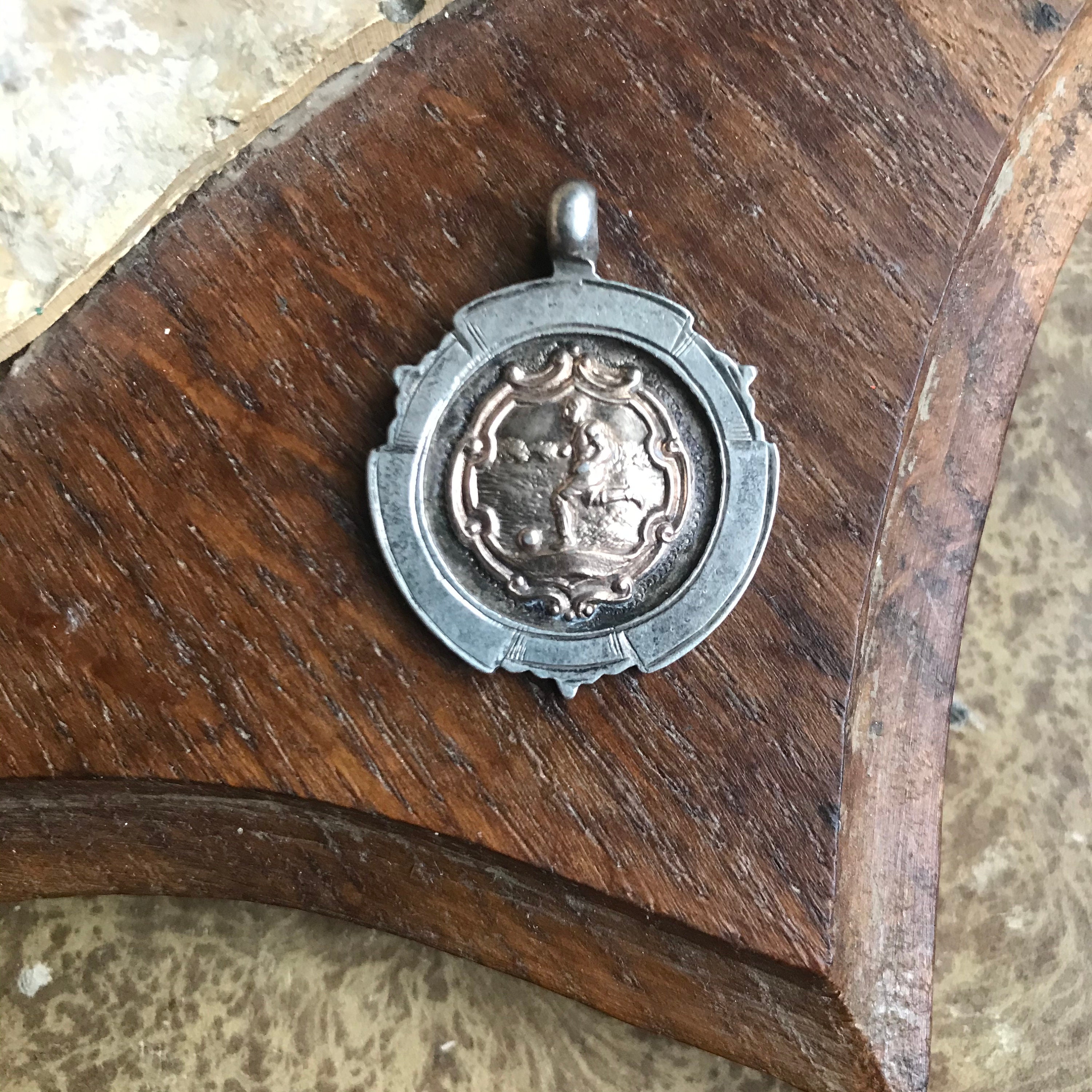 Antique Sterling Silver Medallion Watch Fob - Hallmarked Thomas James ...