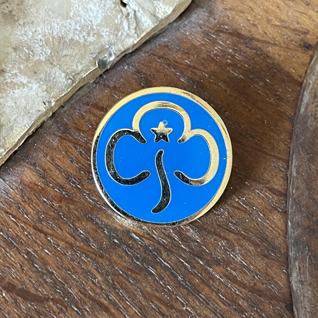 Vintage Gold Tone Girl Guides Enamel Shield Pin Brooch Badge - Etsy