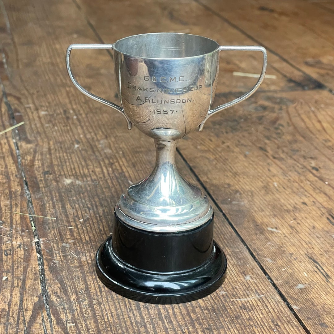 Antique Silver Plated Trophy G & C.M.C. Drake Novice Cup A. Blunsdon ...