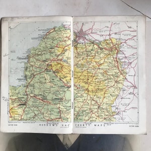 Antique Book - the RAC Country Road Map & Gazetteer England and Wales ...