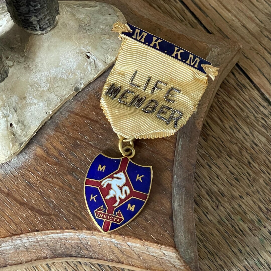 Antique Enamel Masonic Medal - M.K.K.M Life Member - Kent - Invicta ...