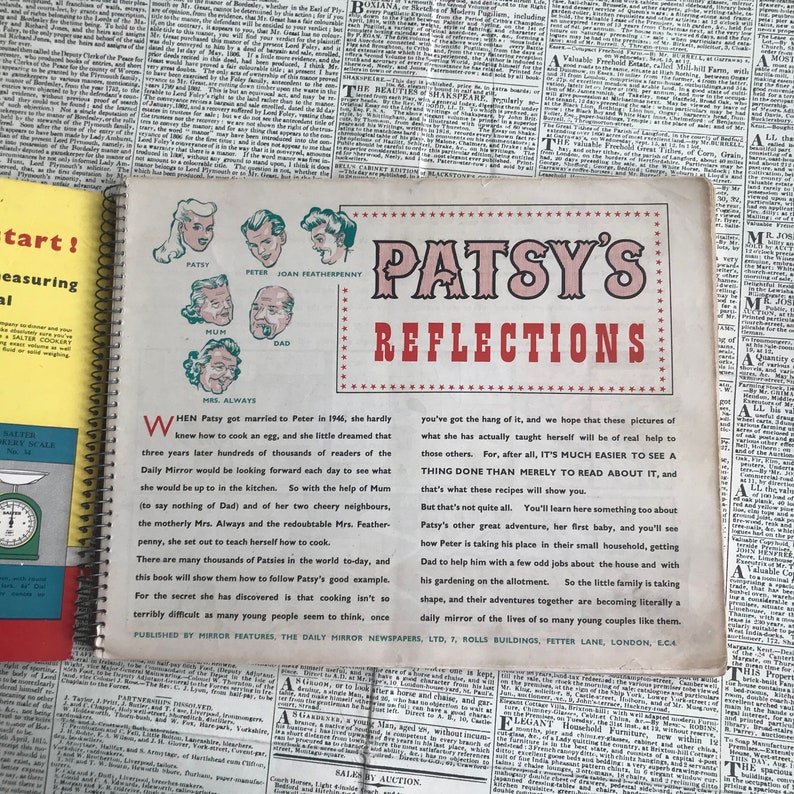 Vintage Book Patsy's Reflections Learn to Cook by - Etsy UK