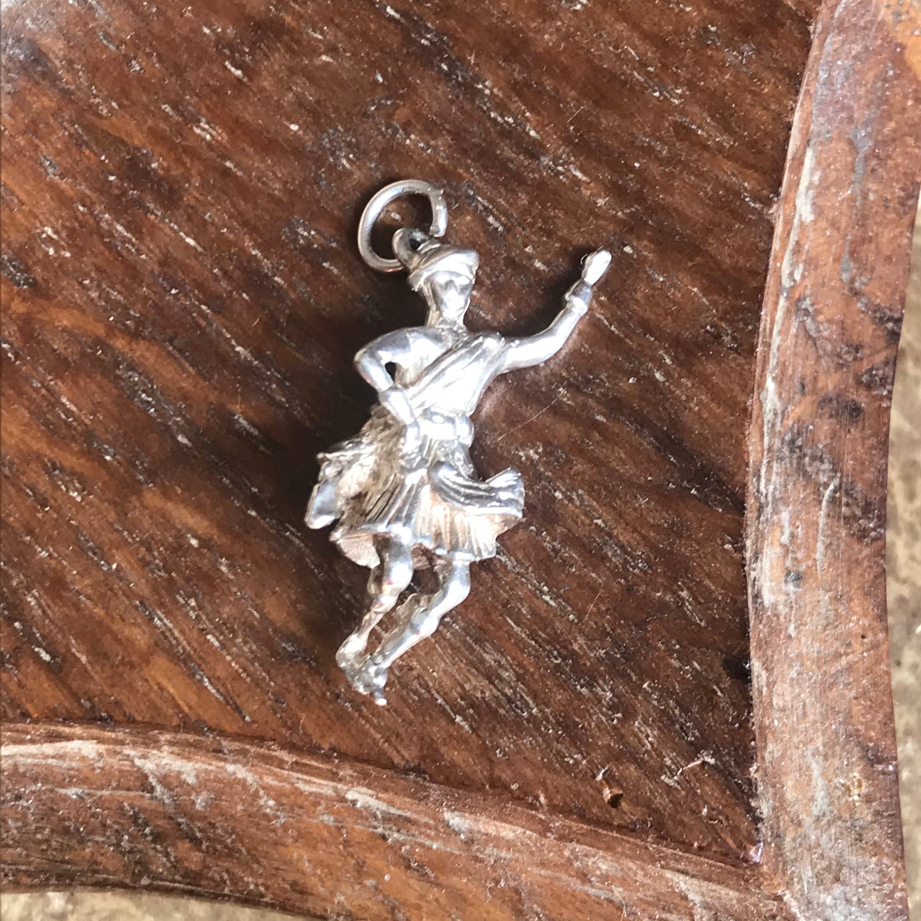 Vintage Silver Lucky Charm - Charm - Scottish Highland Dancer ...