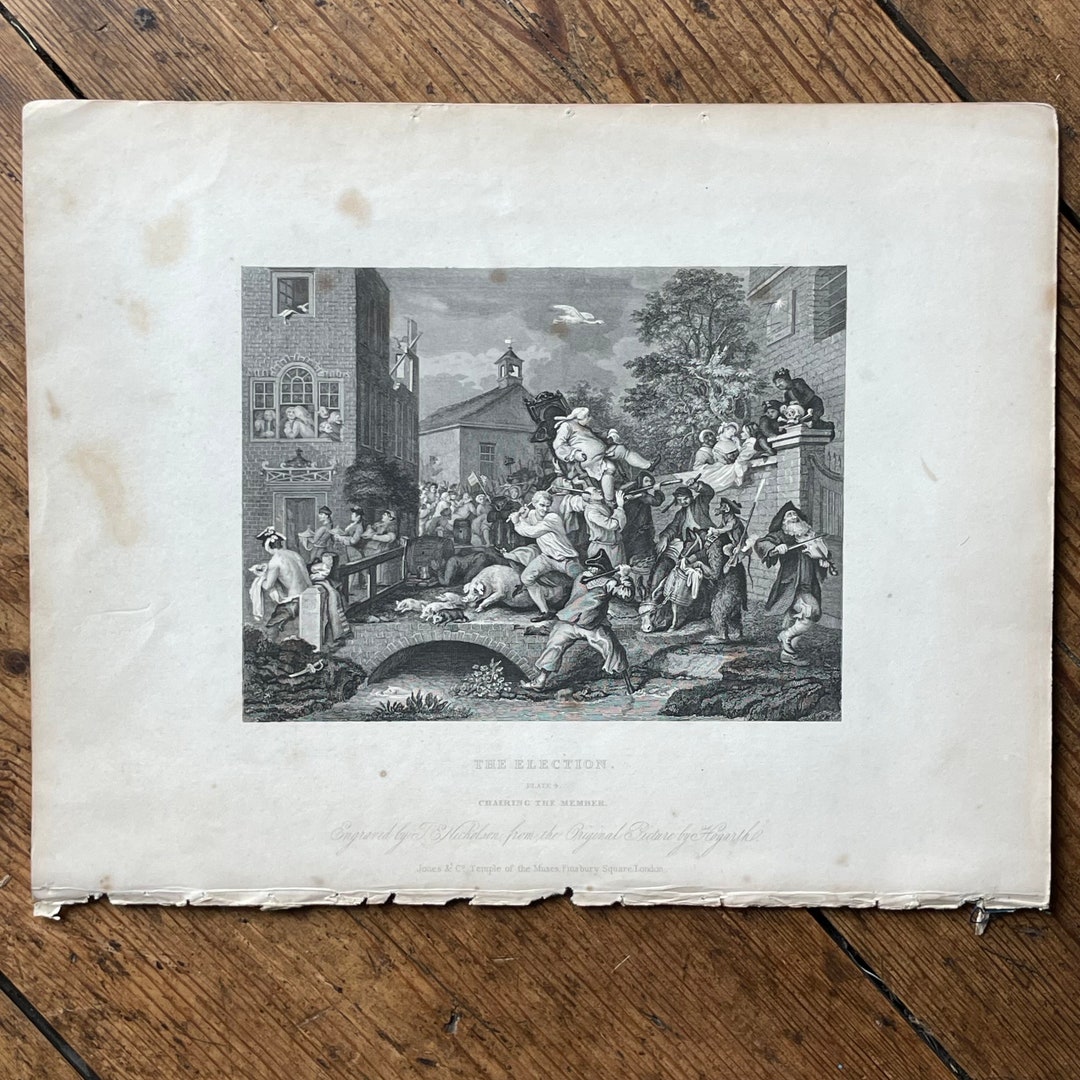 19th Century Etching Engraving - William Hogarth - the Election Plate 4 ...