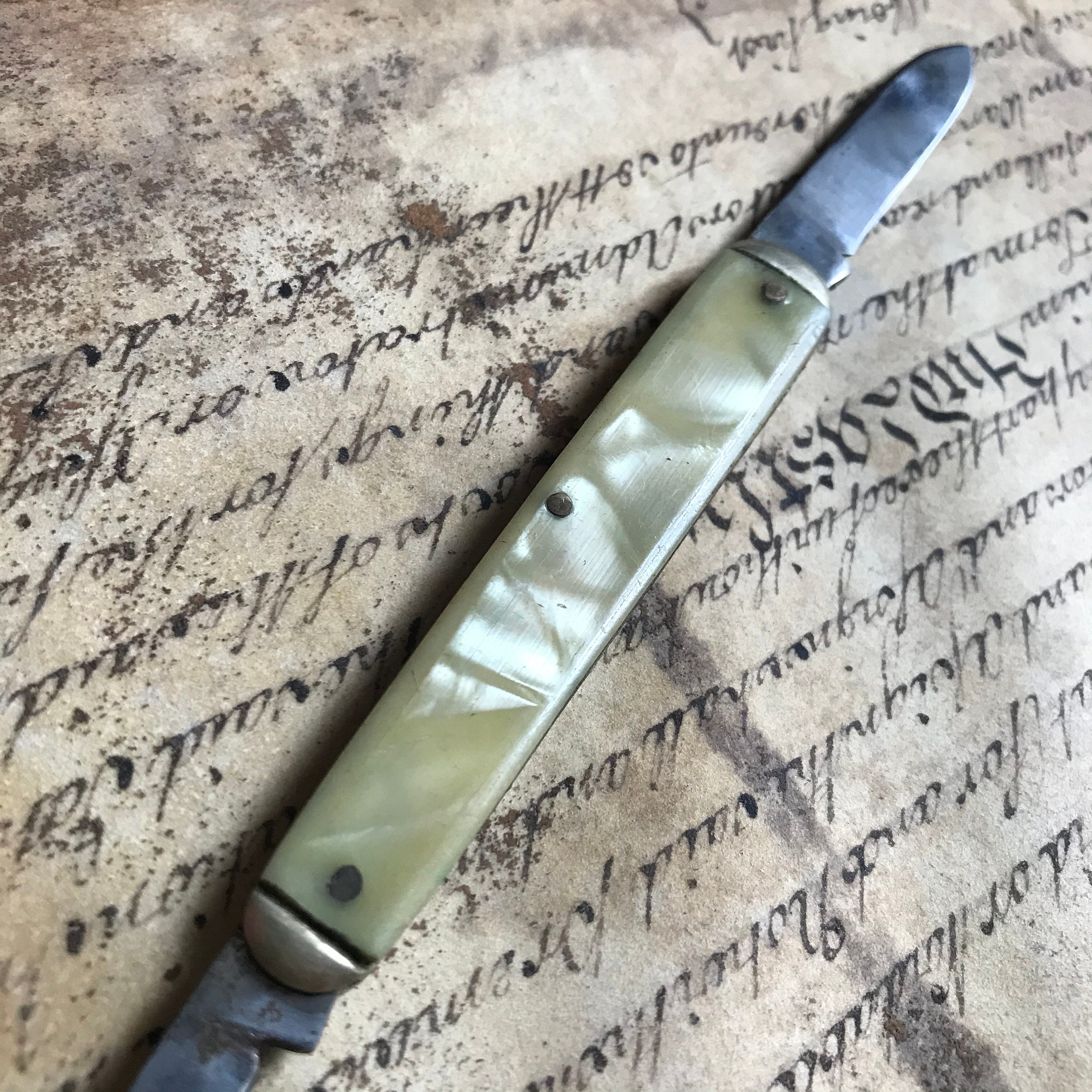 Antique Penknife - Quill Knife, Pipe - Sheffield, England - Etsy