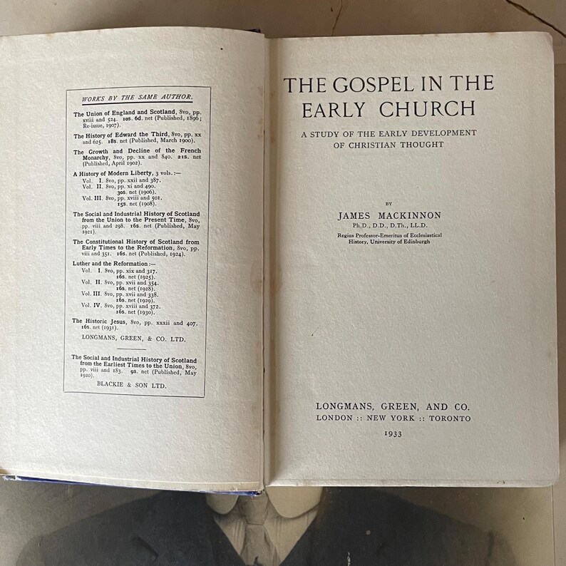 Antique Book - the Gospel in the Early Church by James Mackinnon ...