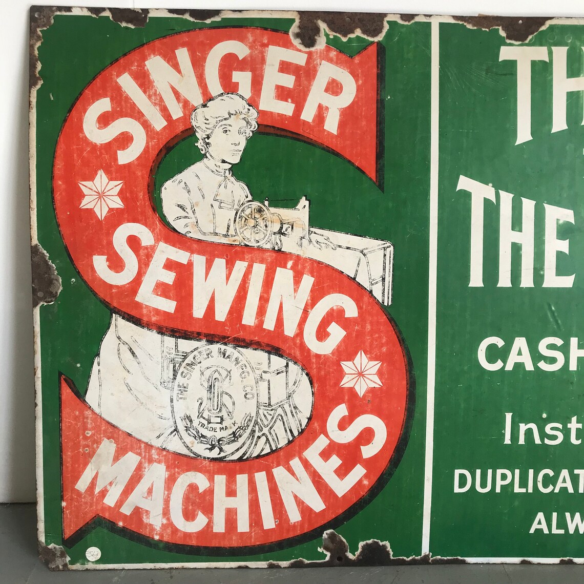 Rare Singer Sewing Machines Antique Vintage Enamel Advertising - Etsy UK