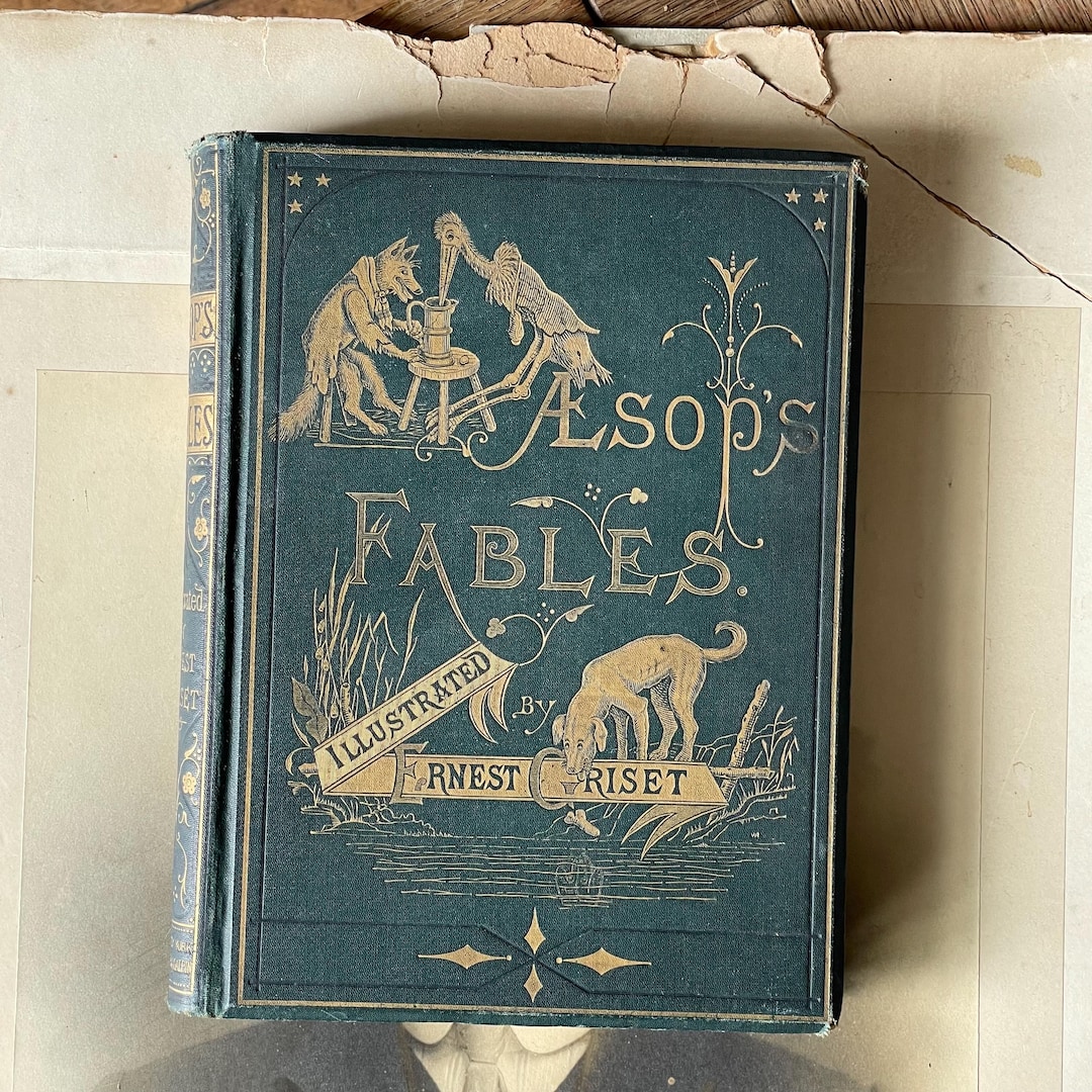 Antique Book - Aesop's Fables Illustrated by Ernest Griset Published by ...