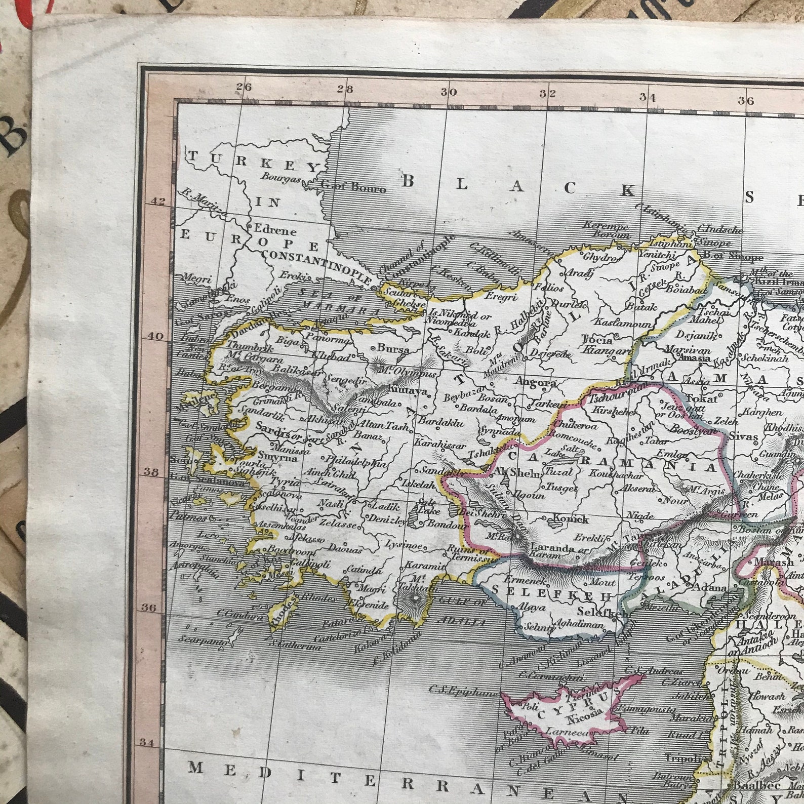 Antique Map of Turkey in Asia 1831 - Etsy