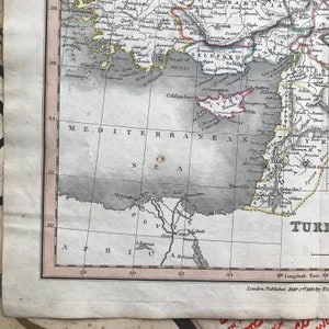Antique Map of Turkey in Asia - 1831 - - Etsy