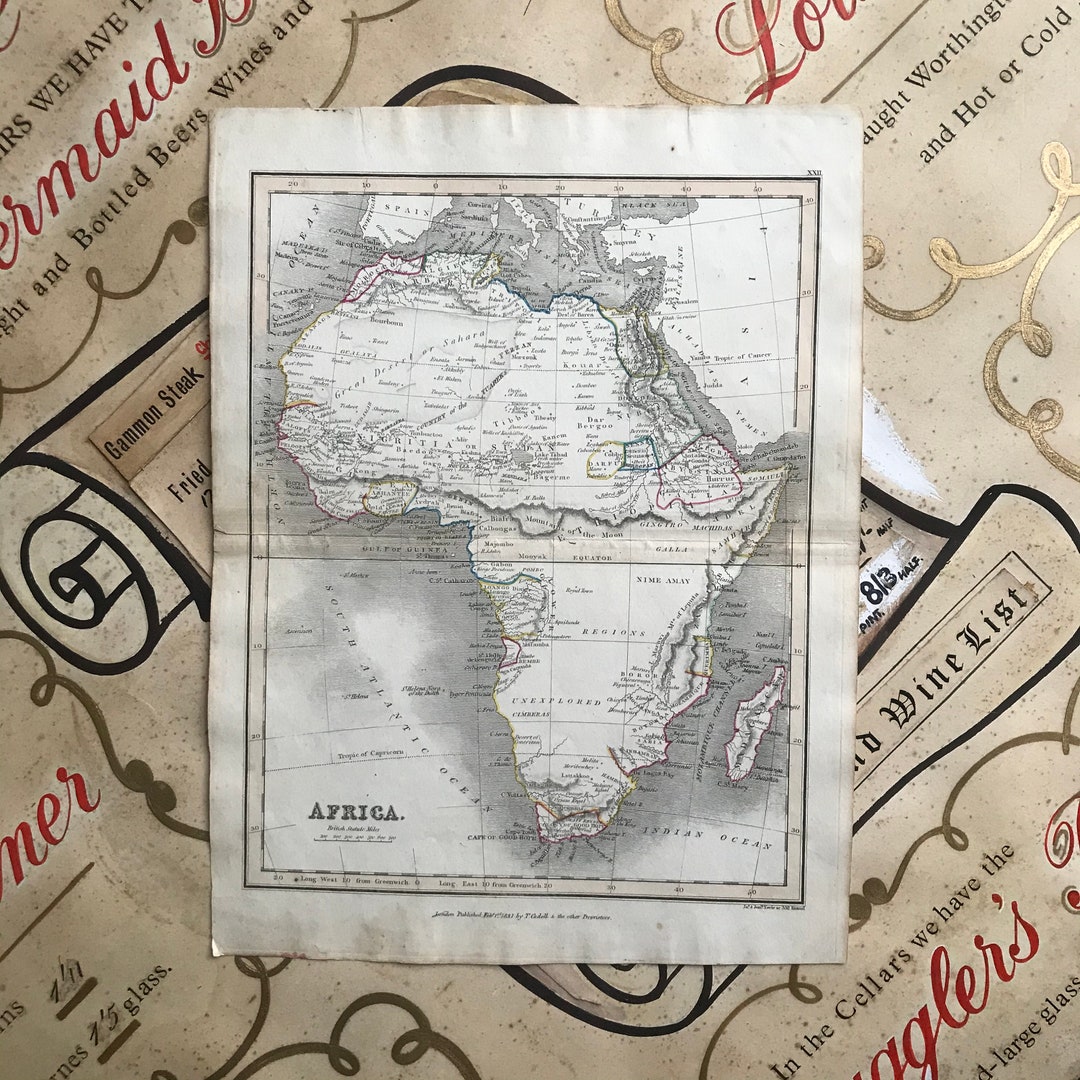 Antique Map of Africa - 1831 - - Etsy