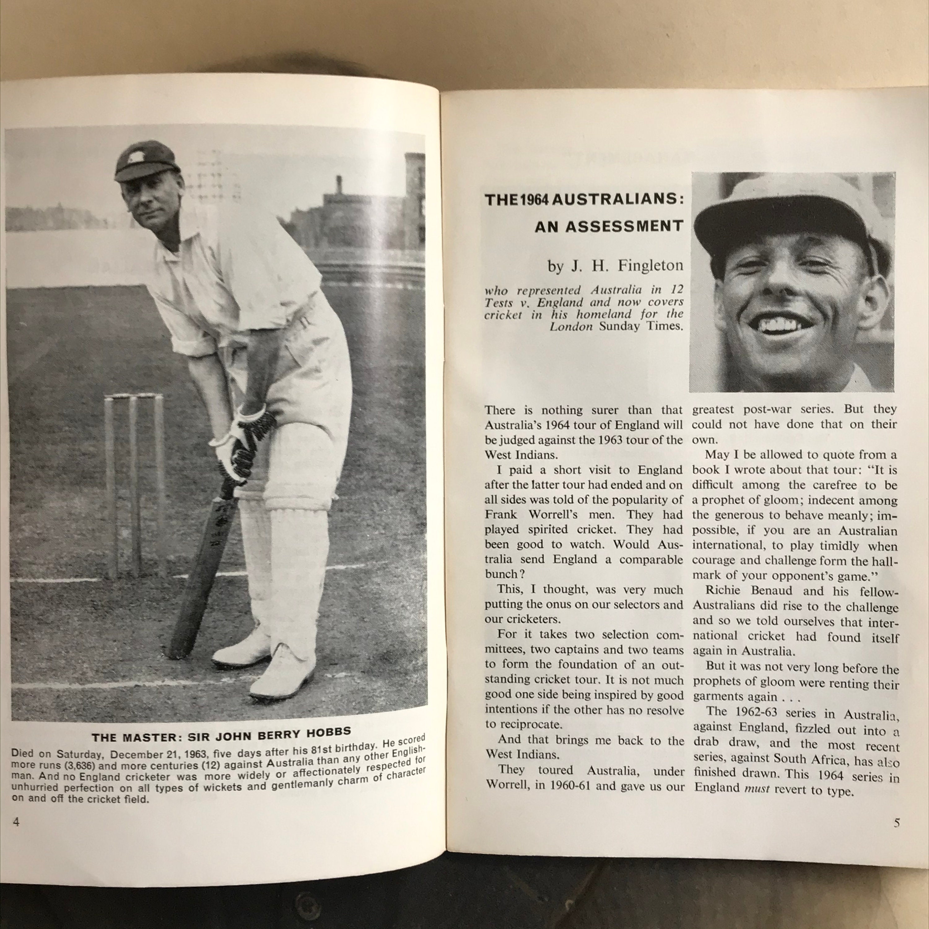 Vintage Book - Rothmans Test Cricket Almanack - 1964 England Vs ...