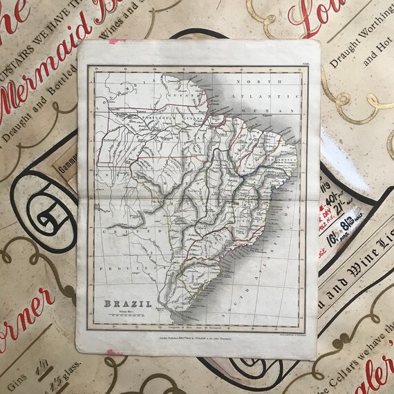 Antique Map of Brazil 1831 | Etsy