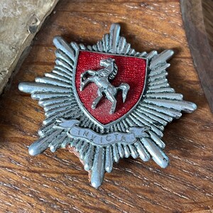 Rare Vintage Kent Fire Brigade Helmet Badge 1948-1974- Chrome & Enamel ...