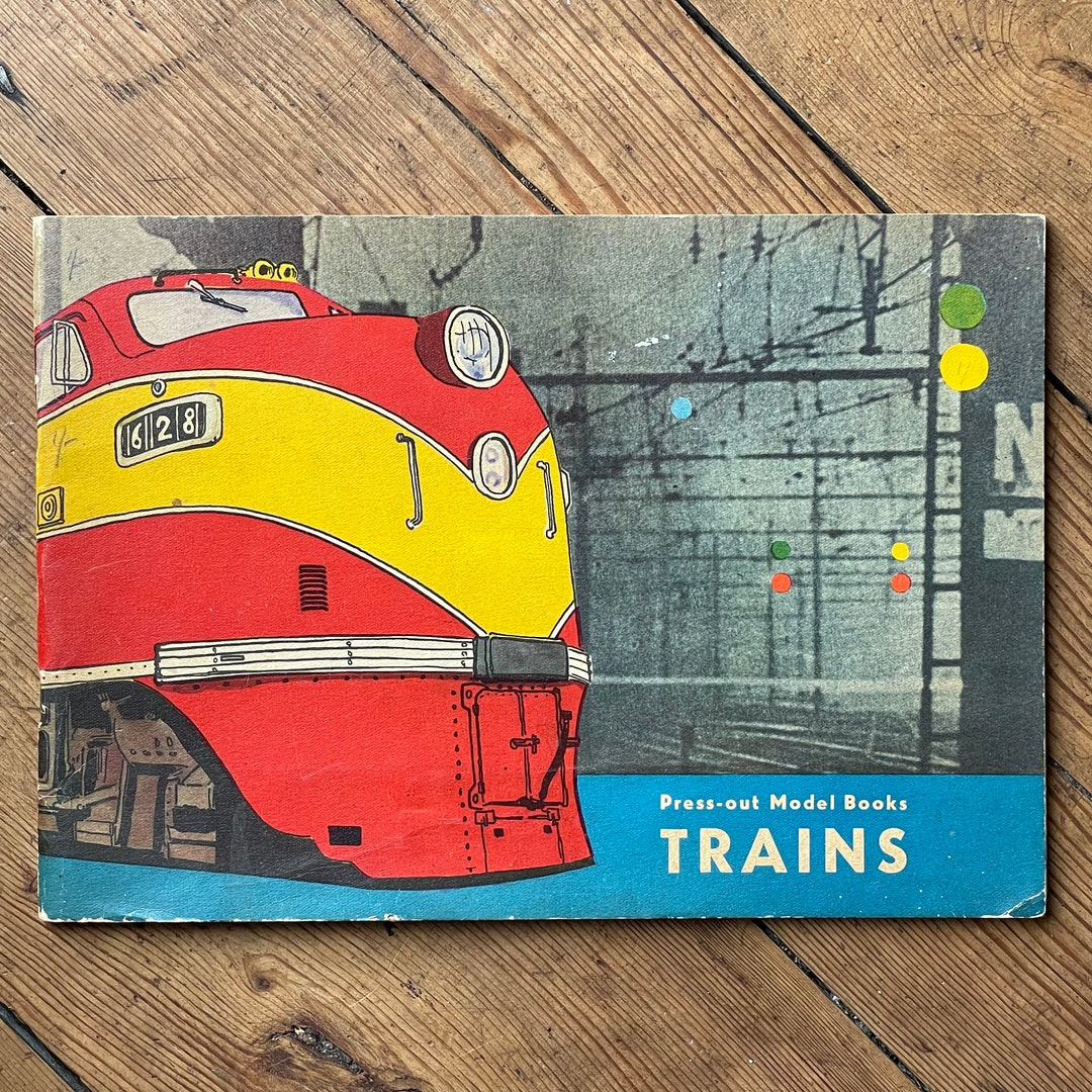 Antique Book - Press Out Model Book Trains - No. 345 - Published by ...