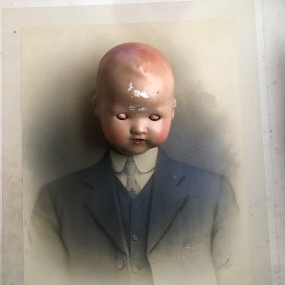 Distressed Antique Doll's Head | Etsy UK