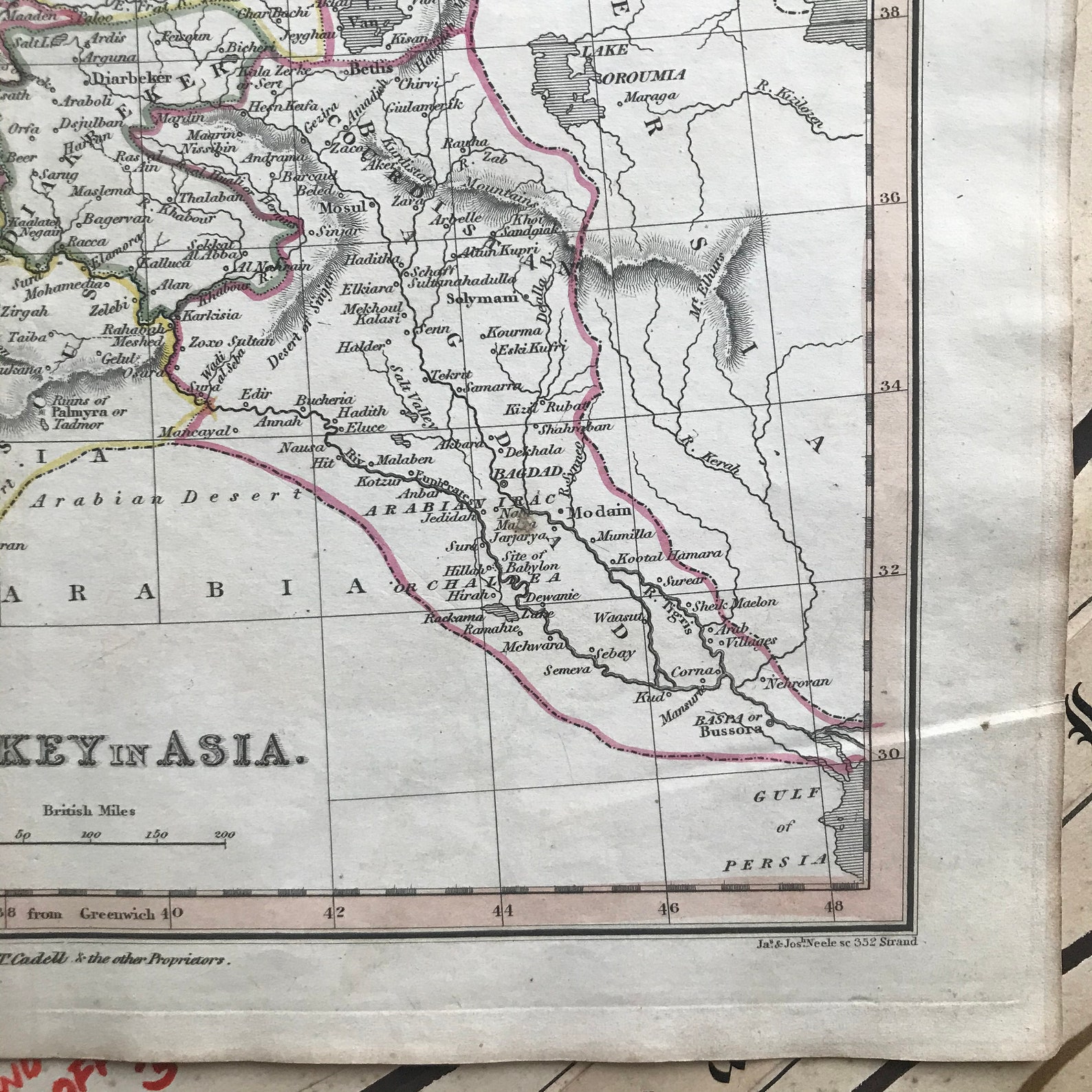 Antique Map of Turkey in Asia 1831 - Etsy