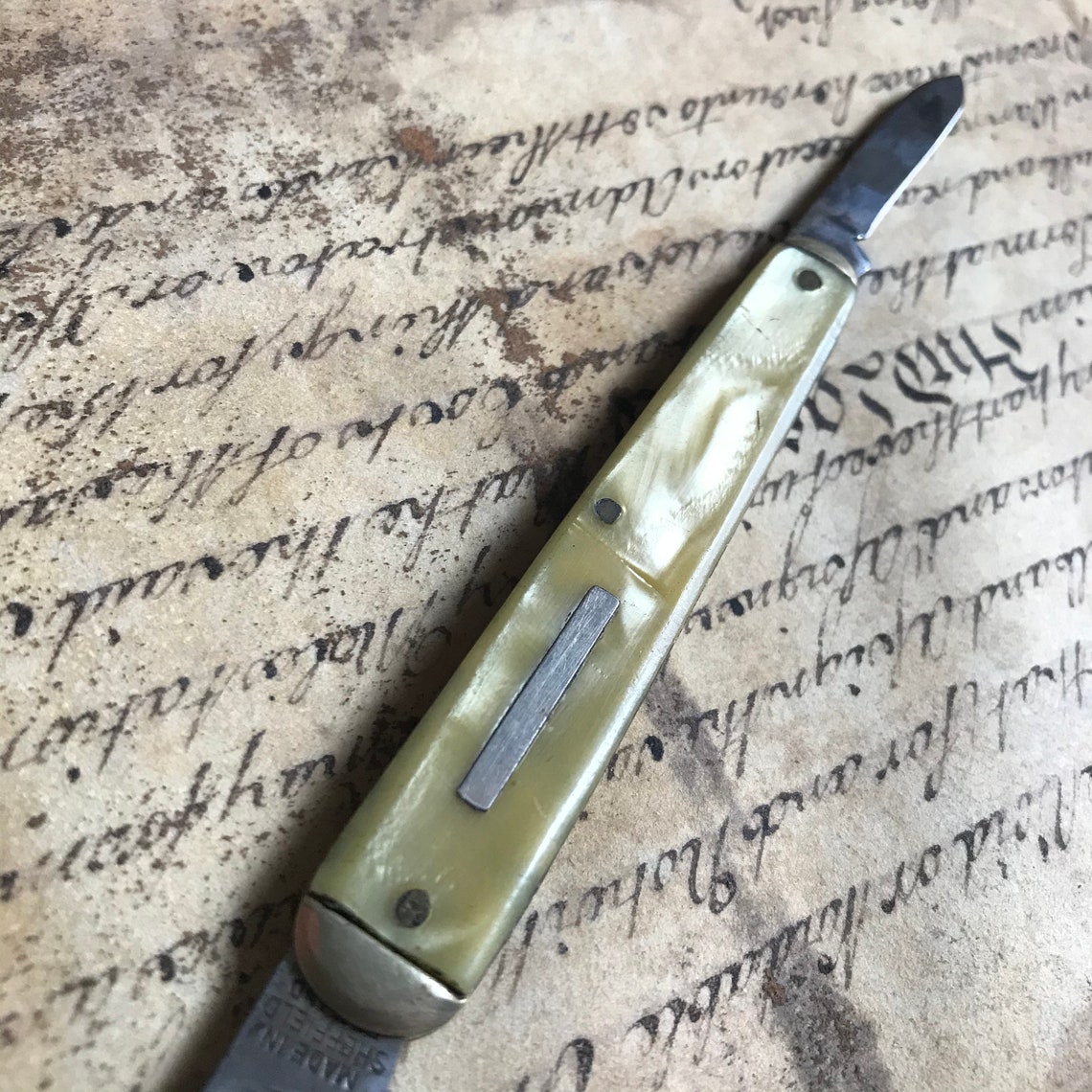 Antique Penknife - Quill Knife, Pipe - Sheffield, England - Etsy