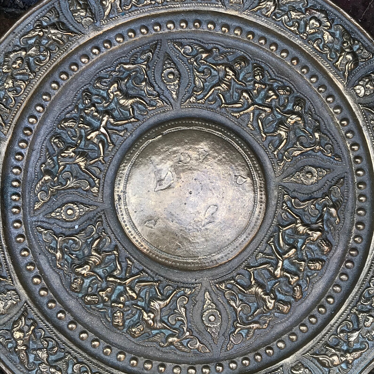 Fabulous Antique Brass Plaque Indian Temple Dancers | Etsy