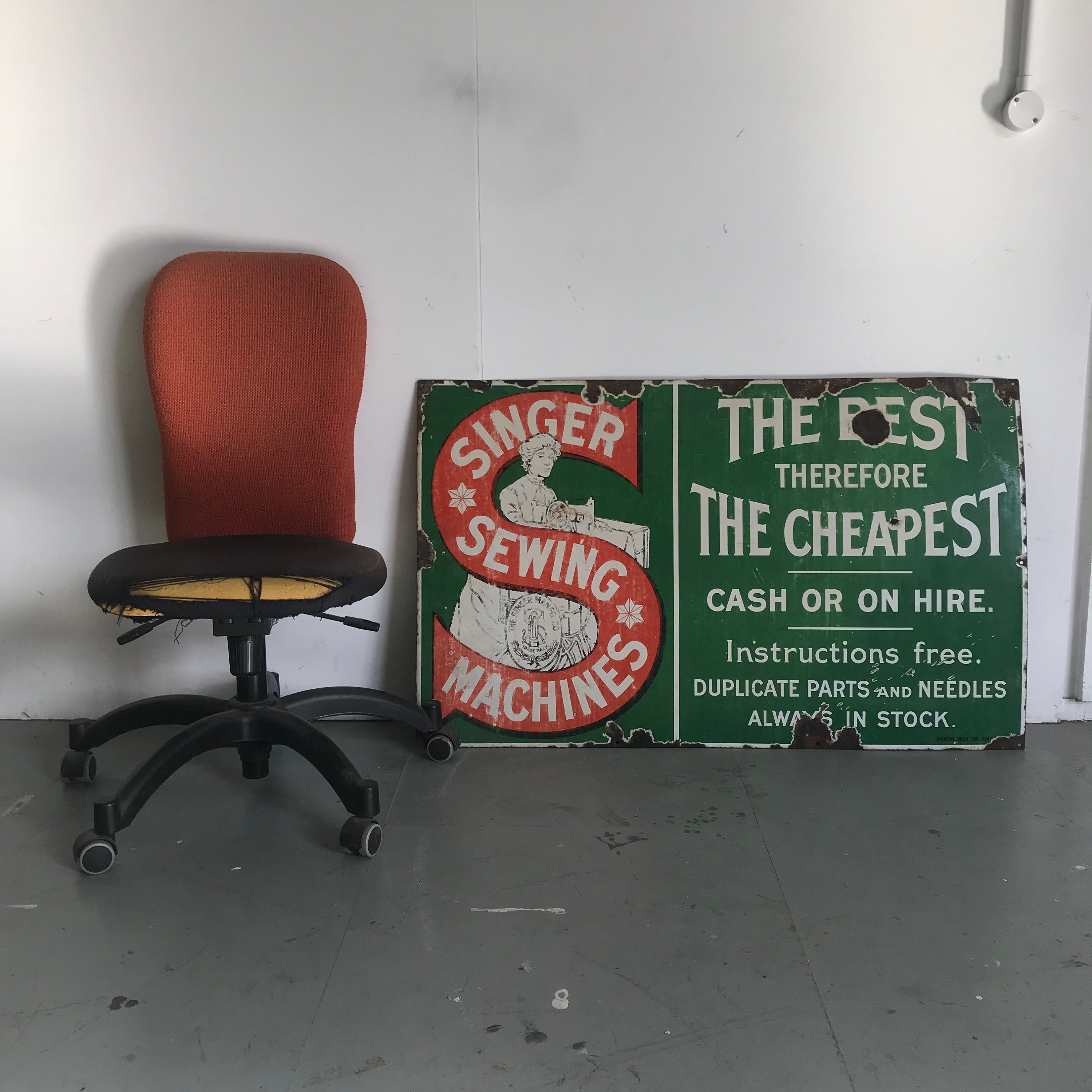 Rare Singer Sewing Machines Antique Vintage Enamel Advertising - Etsy UK