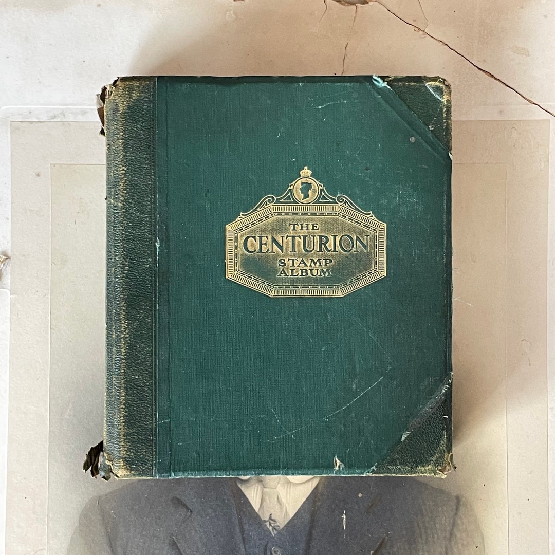 Antique Stamp Album Book of Postage Stamps - Etsy