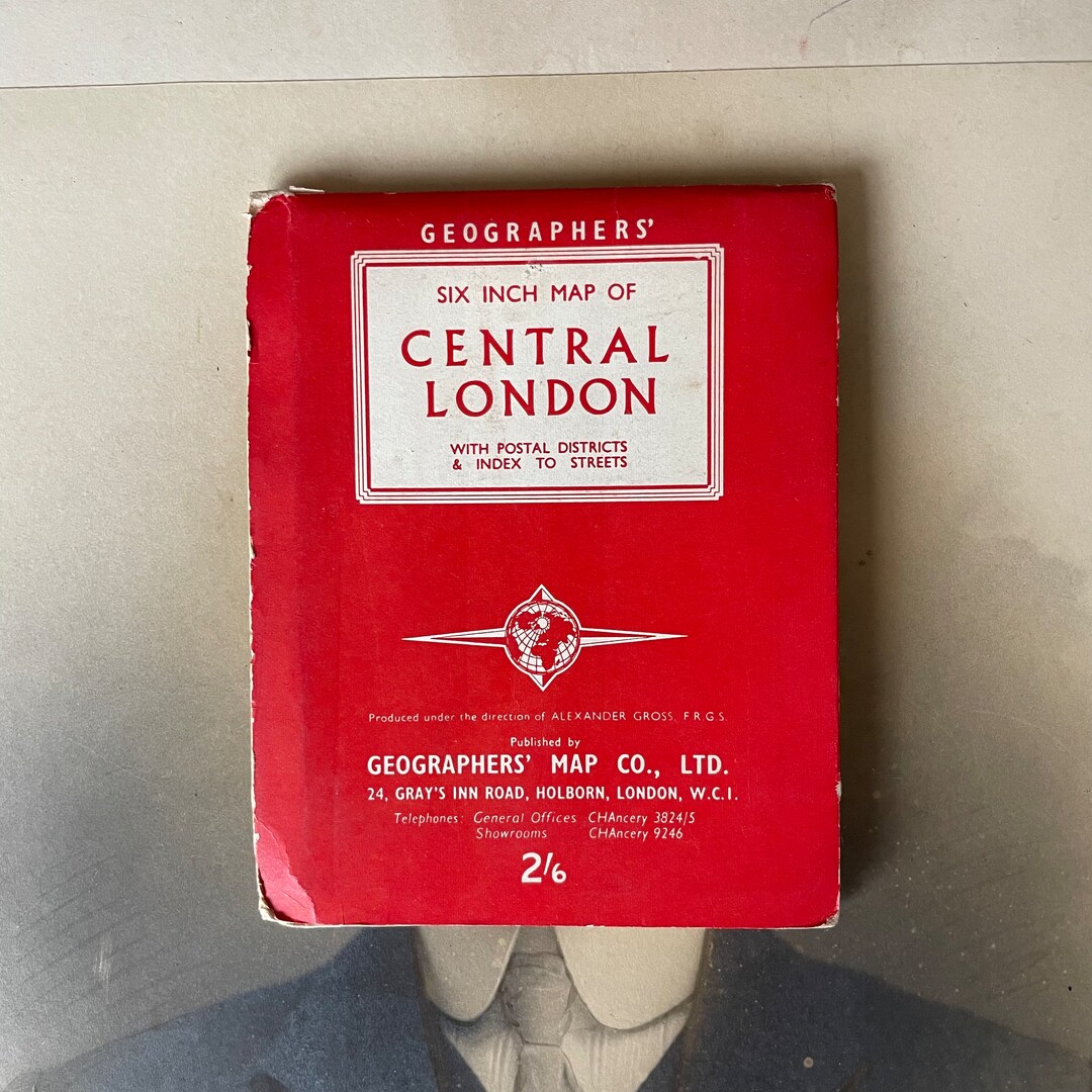Vintage Geographers' Six Inch Map of Central London - Near Mint ...