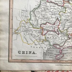 Antique Map of China - 1831 - - Etsy