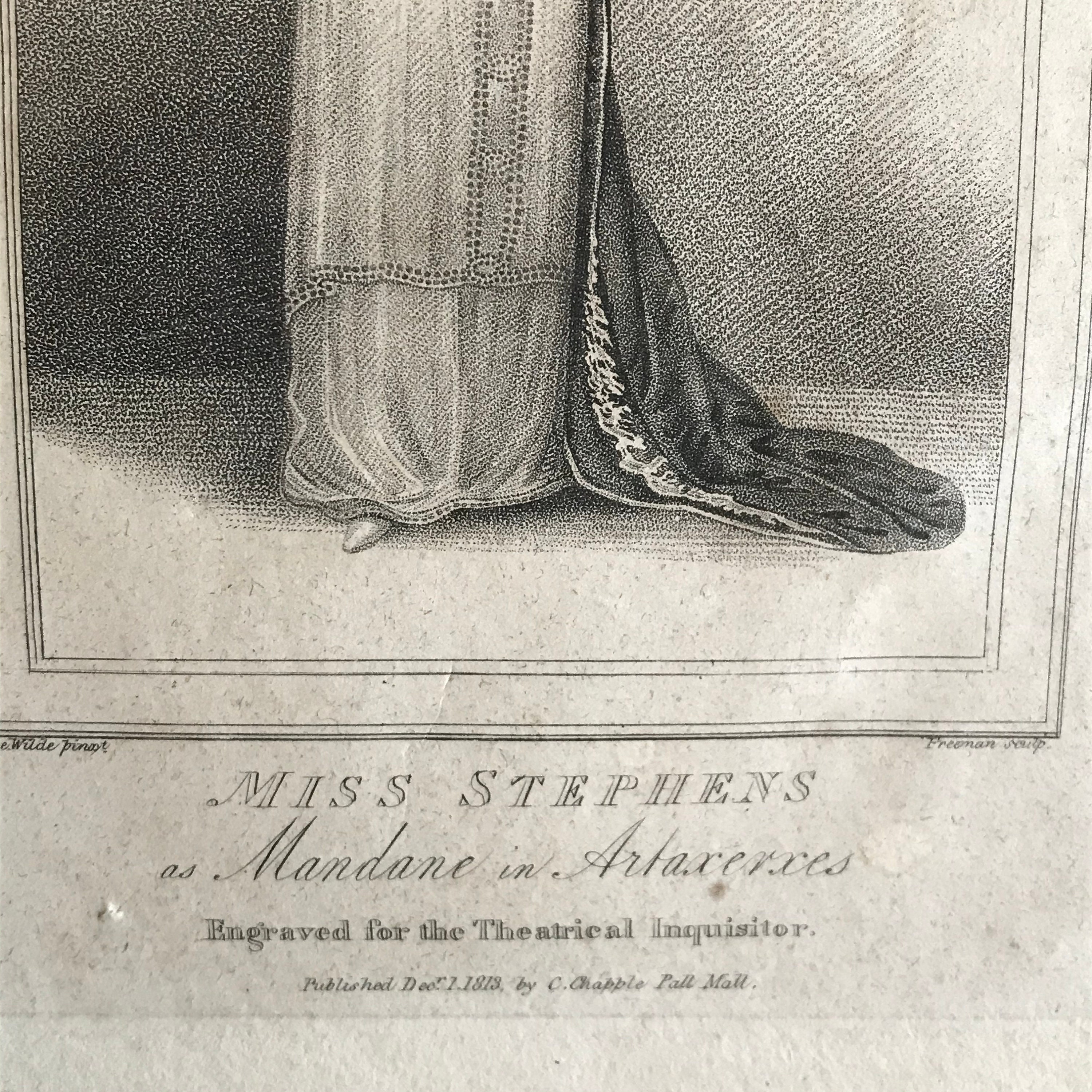 Antique Print - Miss Stephens as Mandane in Artaxerxes - London, 1813 ...
