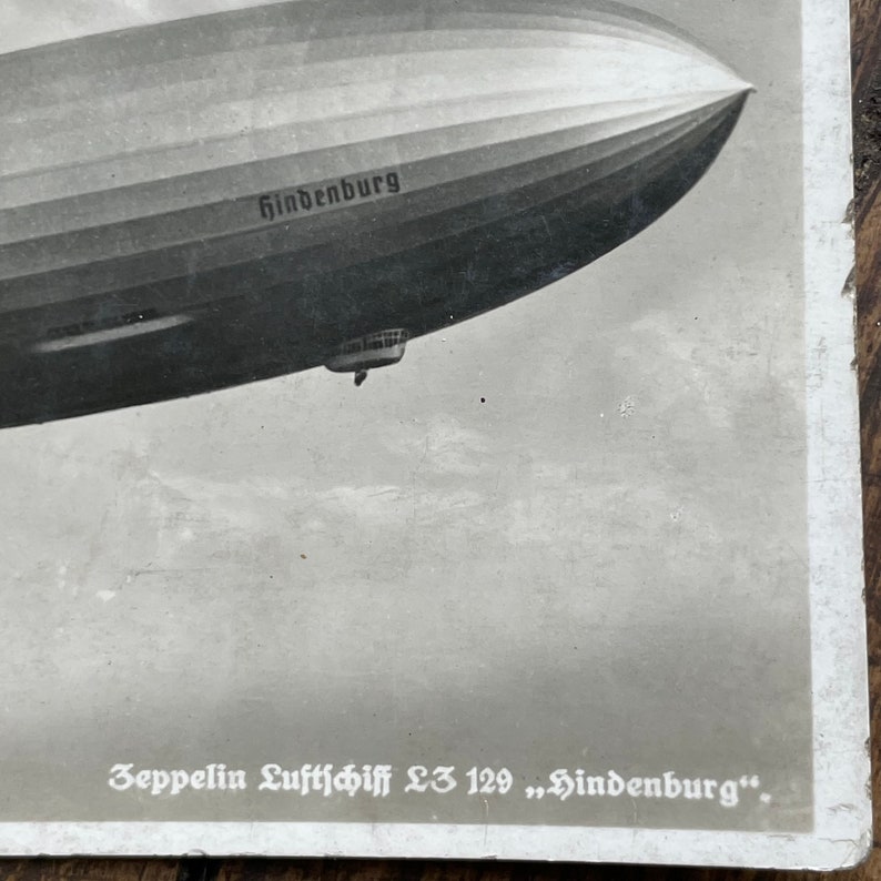 Antique Real Photo Postcard - Zeppelin Luftschiff LZ 129 Hindenburg ...