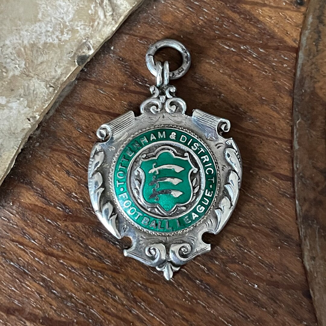 Antique Sterling Silver Medallion Watch Fob Tottenham & District ...
