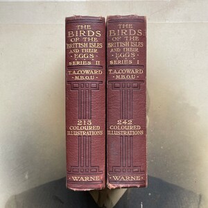 Antique Book Two Volumes the Birds of the British Isles & Their Eggs by ...