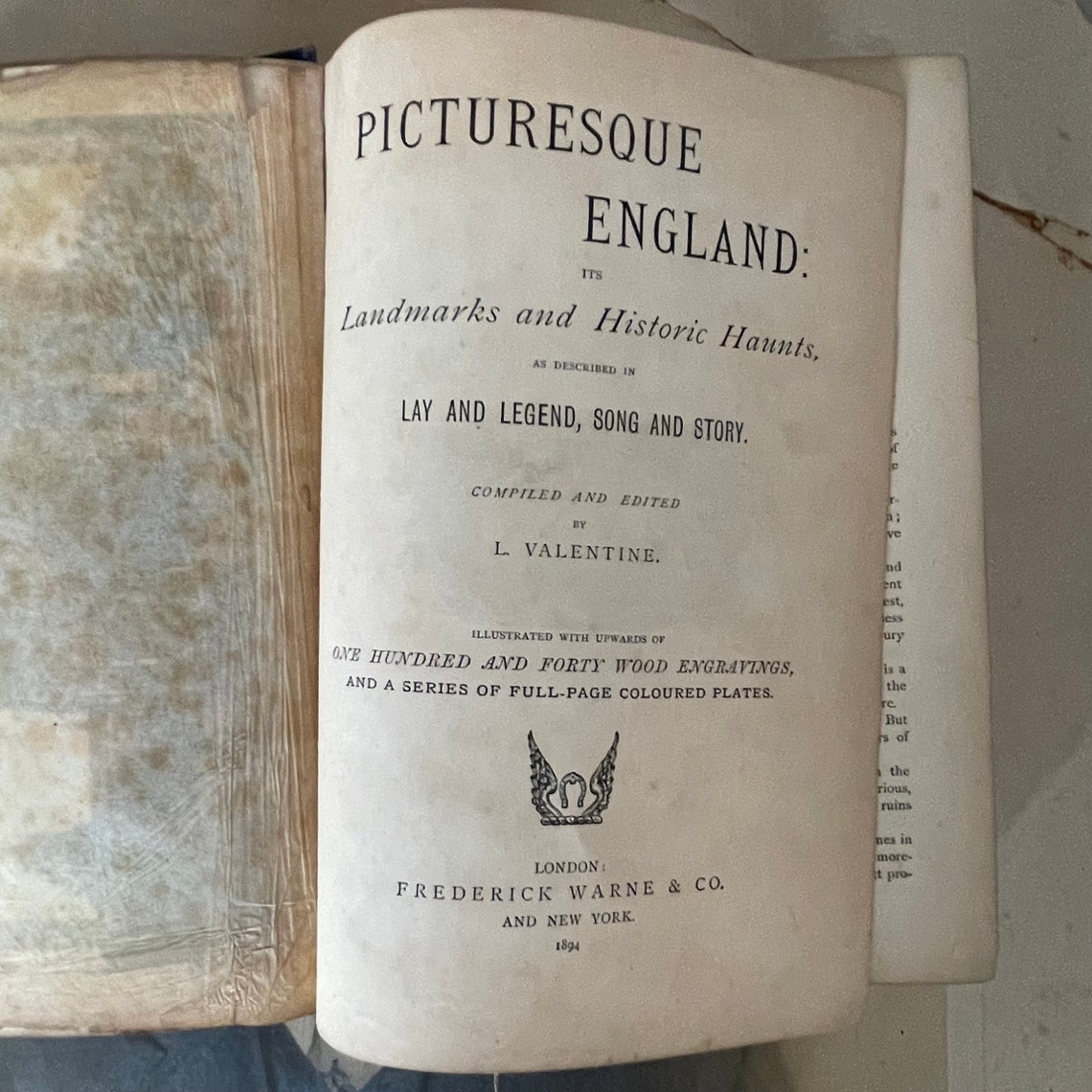 Antique Book - Picturesque England: Landmarks and Historic Haunts, in ...