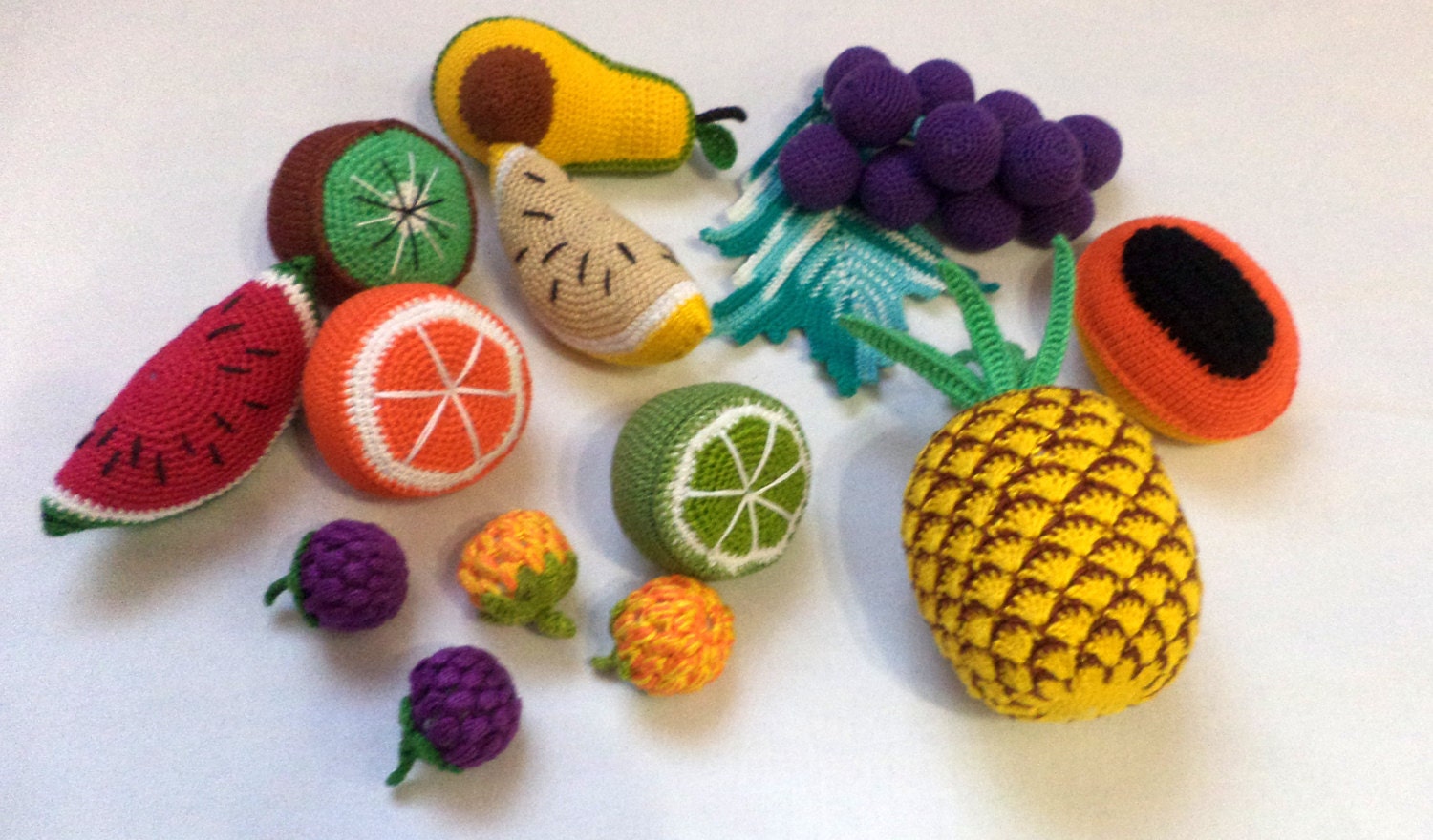 Häkeln spielen Essen Set 20 Stück häkeln Gemüse und Obst so | Etsy