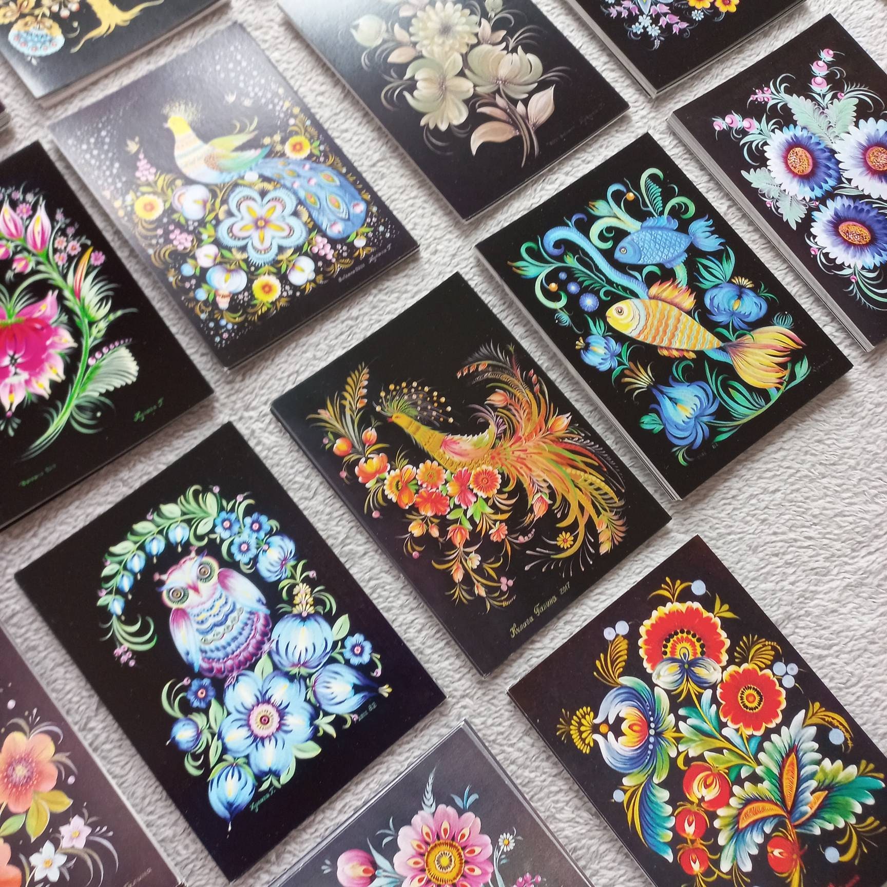 18 Postcards - BIG BLACK Set - Etsy