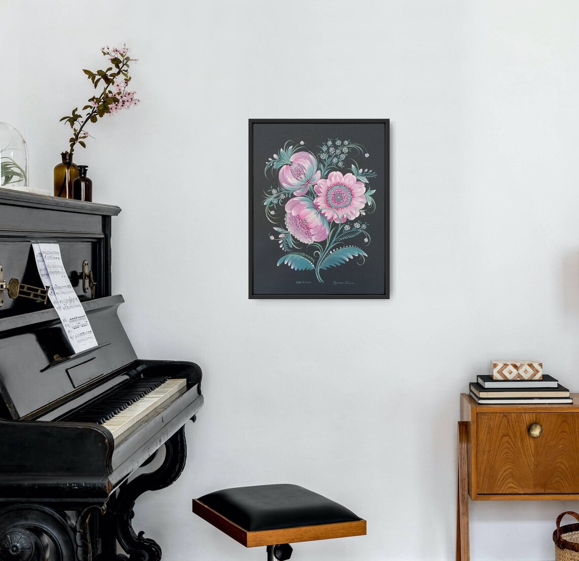 Original PAINTING 16x12 on Hard Paper Framed in - Etsy