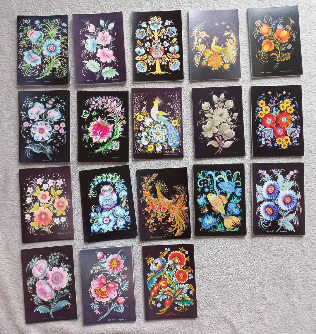 18 Postcards - BIG BLACK Set - Etsy